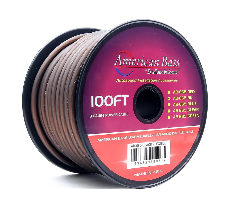 8 Gauge Mega Flex Power Cable 100ft Roll – BASSWITHKEV